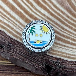 Pandora | Jewelry | Pandora Engraved Button Charm Swimsuit Curacao ...